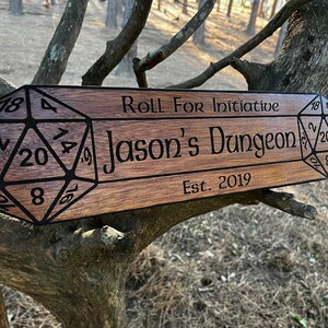 Custom Dnd D20 Dungeon Sign - Personalized Dungeons and Dragons Tavern ...