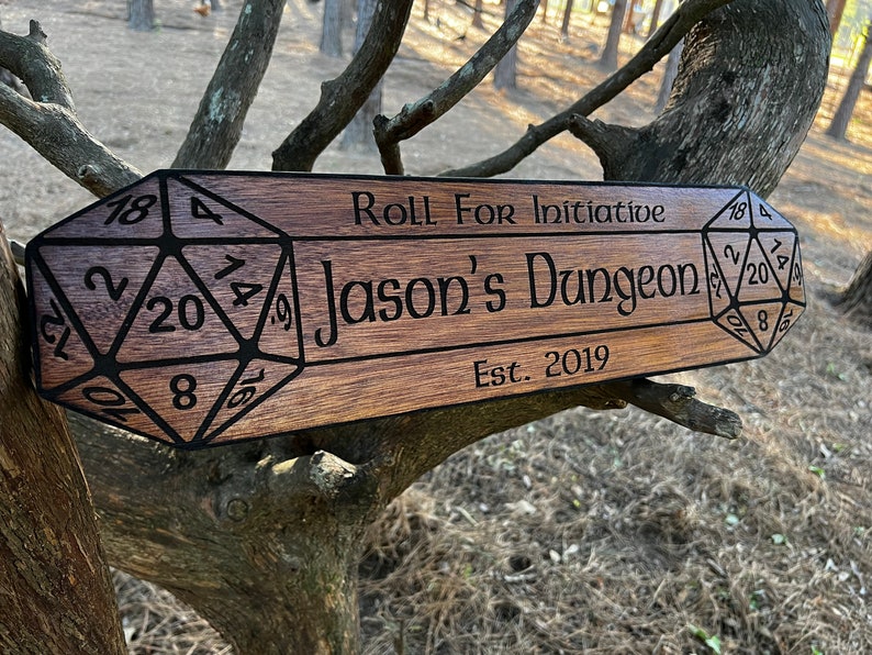 Custom Dnd D20 Dungeon Sign Personalized Dungeons and | Etsy