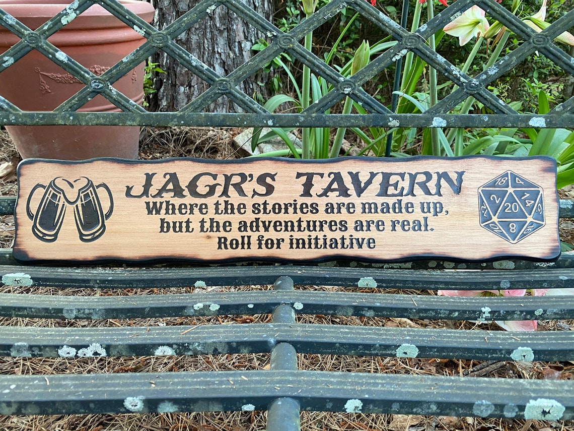 Personalized Dnd Tavern Wall Sign Custom Dungeons and - Etsy
