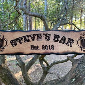 Personalized Bar and Grill Sign, Custom Man Cave, Rustic Distressed ...