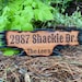 Custom Wood Rustic Address Plaque, Personalized Outdoor Western Sign ...