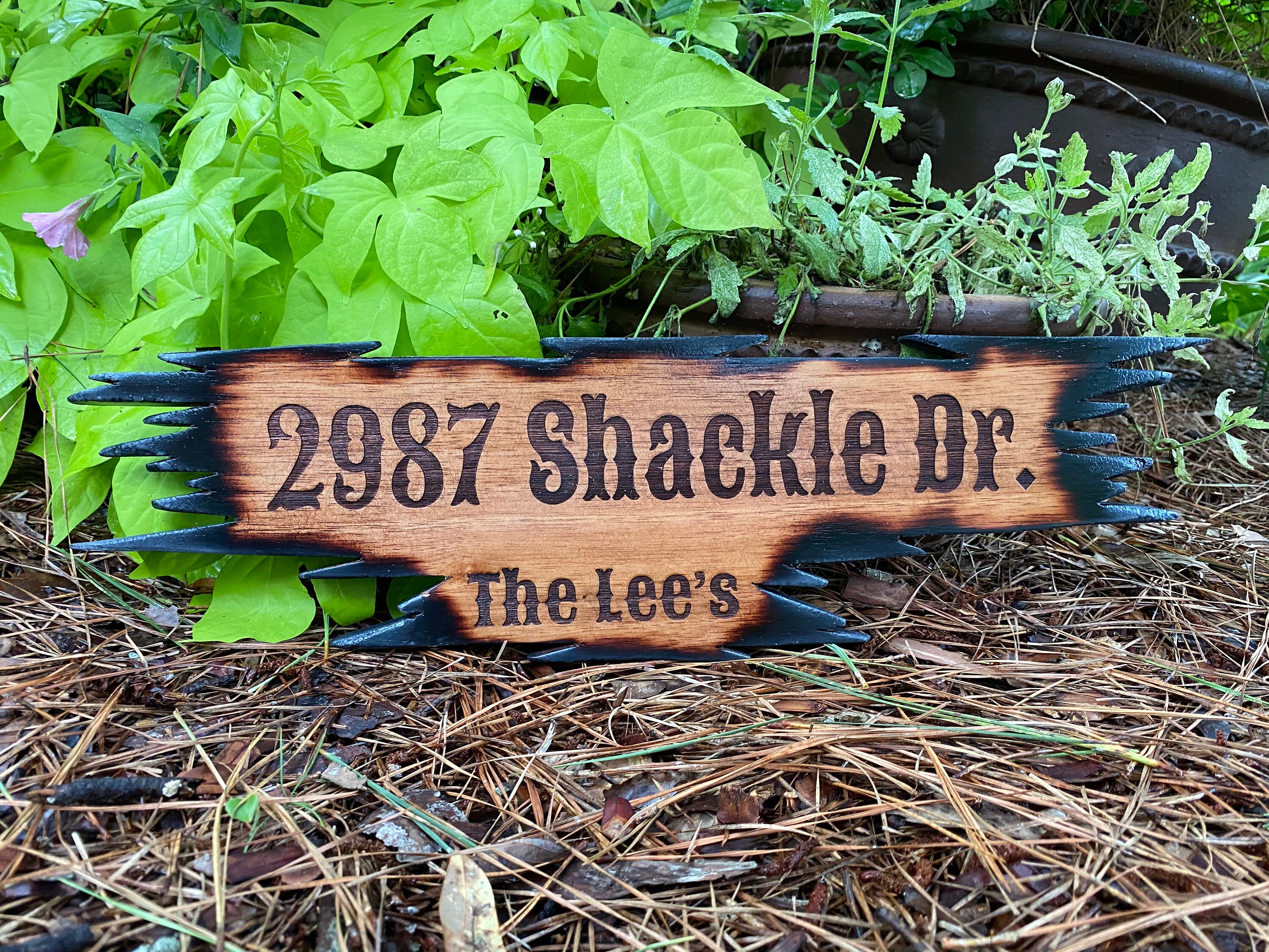Custom Wood Rustic Address Plaque, Personalized Outdoor Western Sign ...