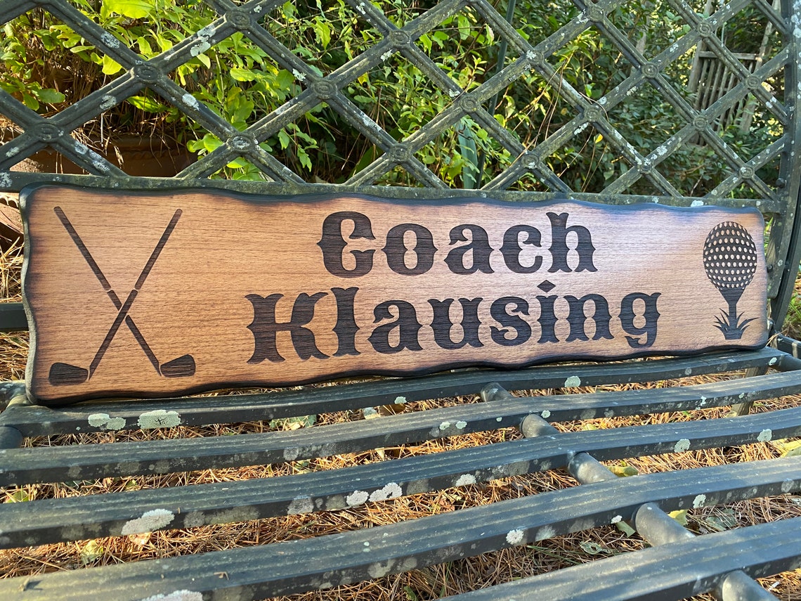 Wood Outdoor Golfing Wood Sign Personalized Golf Club and | Etsy