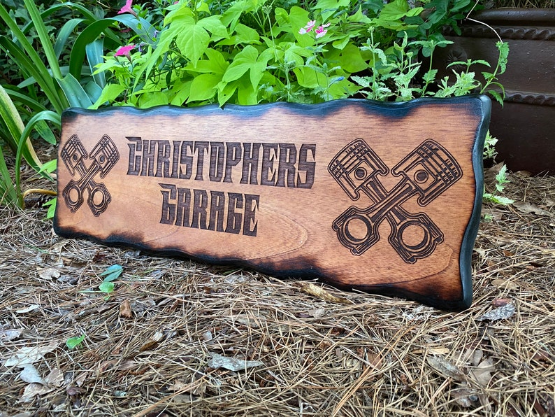 Garage and Workshop Wood Sign Personalized Dad Gift Carved - Etsy