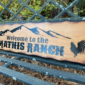 Personalized Rustic Mountain Wood Sign, Home Wall Art, Rustic Outdoor ...