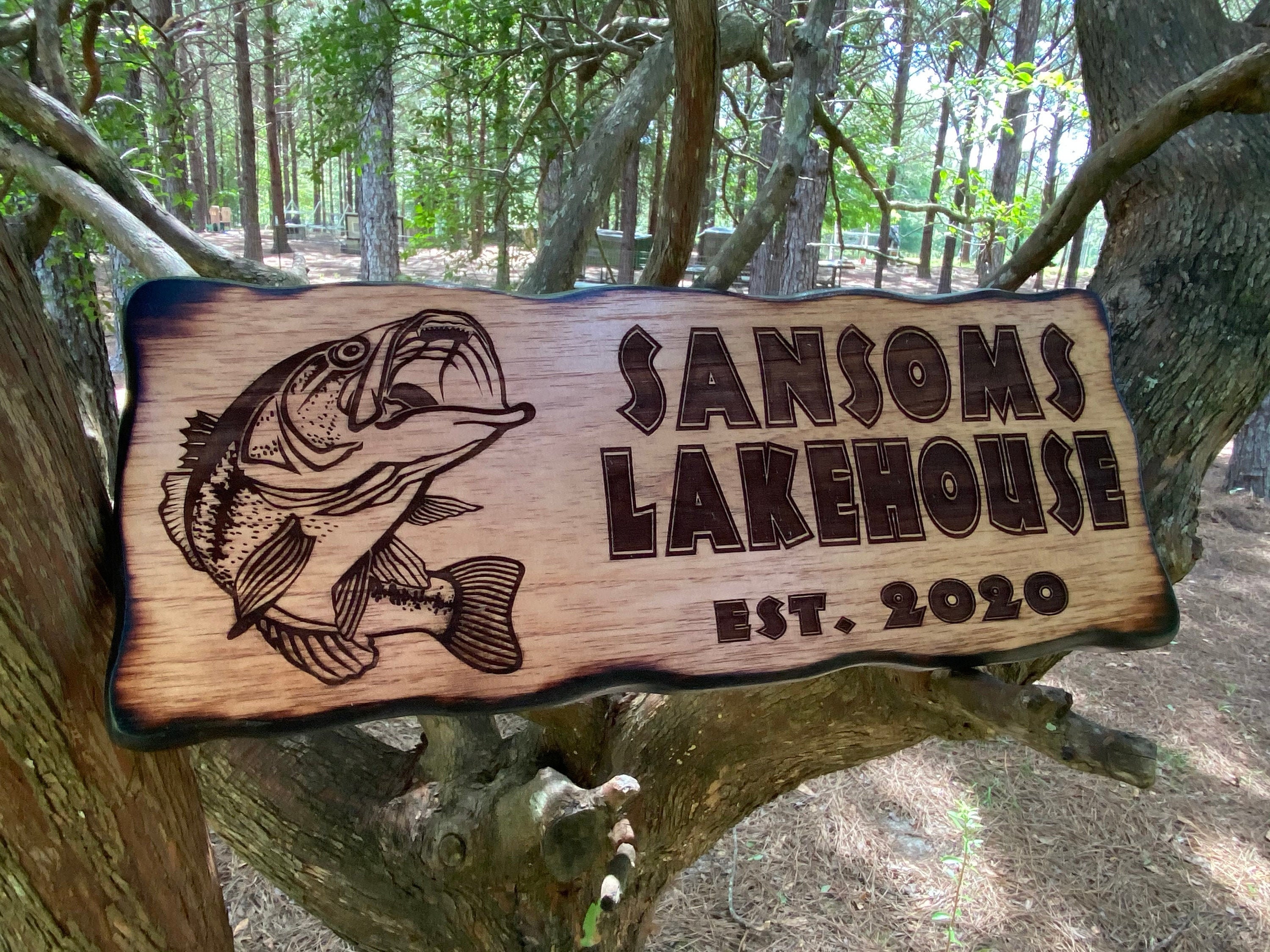 Personalized Outdoor Lake House Sign Custom Wood Address - Etsy