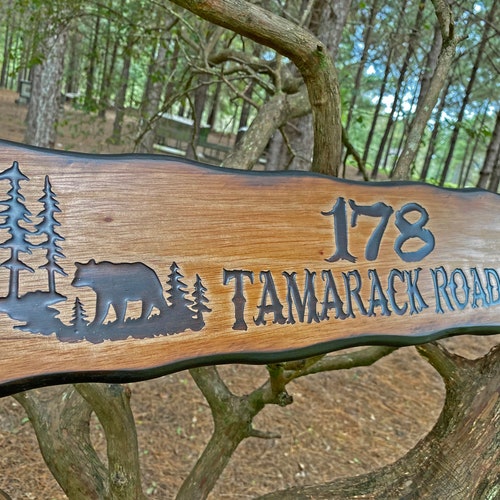 Personalized Western Wood Address Sign Custom Outdoor - Etsy