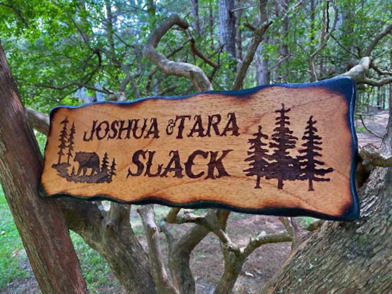 Outdoor Personalized Rustic Bear Sign Cabin Western Wall Art - Etsy