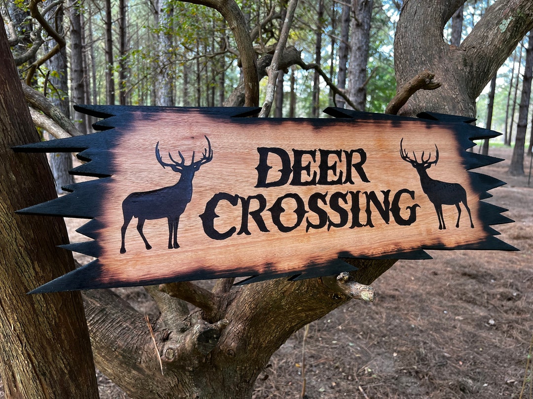 Personalized Outdoor Deer Cabin Sign Rustic Cabin Name - Etsy