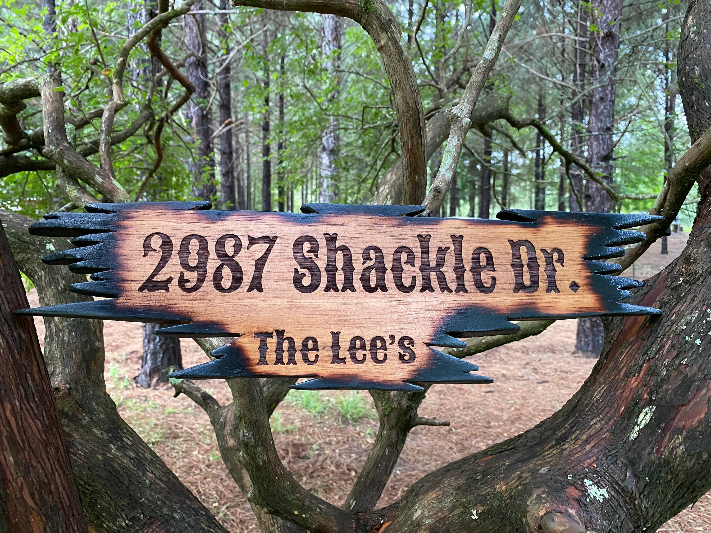 Custom Wood Rustic Address Plaque, Personalized Outdoor Western Sign ...