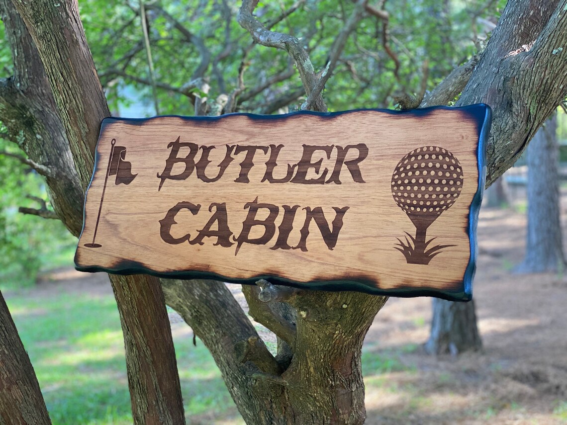 Wood Outdoor Golfing Wood Sign Personalized Golf Club and | Etsy