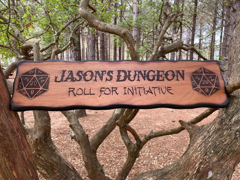 Personalized Rustic Dnd Wood Sign Dungeons and Dragons - Etsy