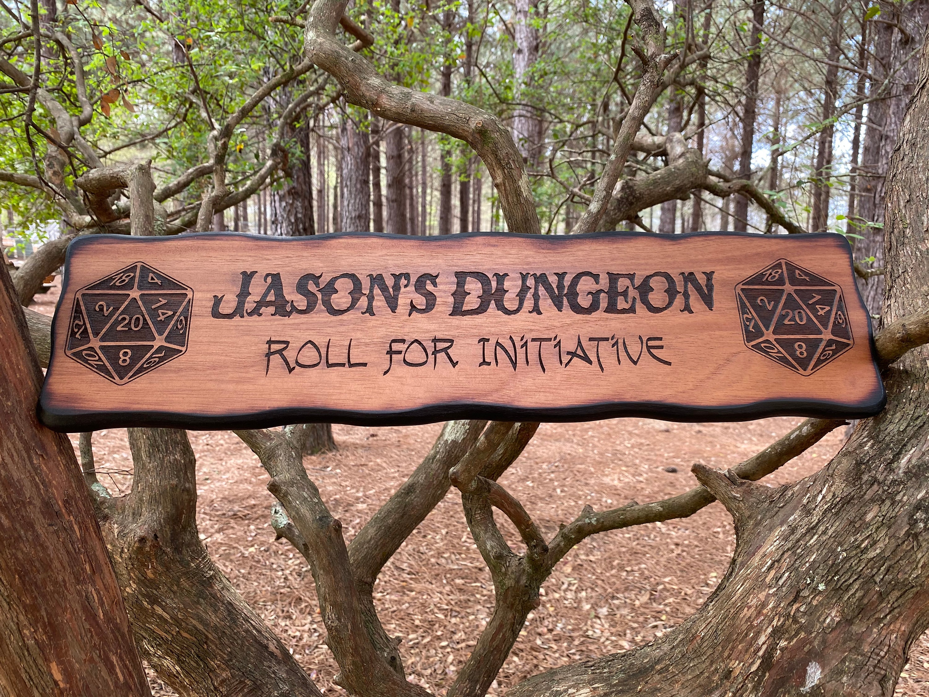 Personalized Rustic Dnd Wood Sign Dungeons and Dragons - Etsy