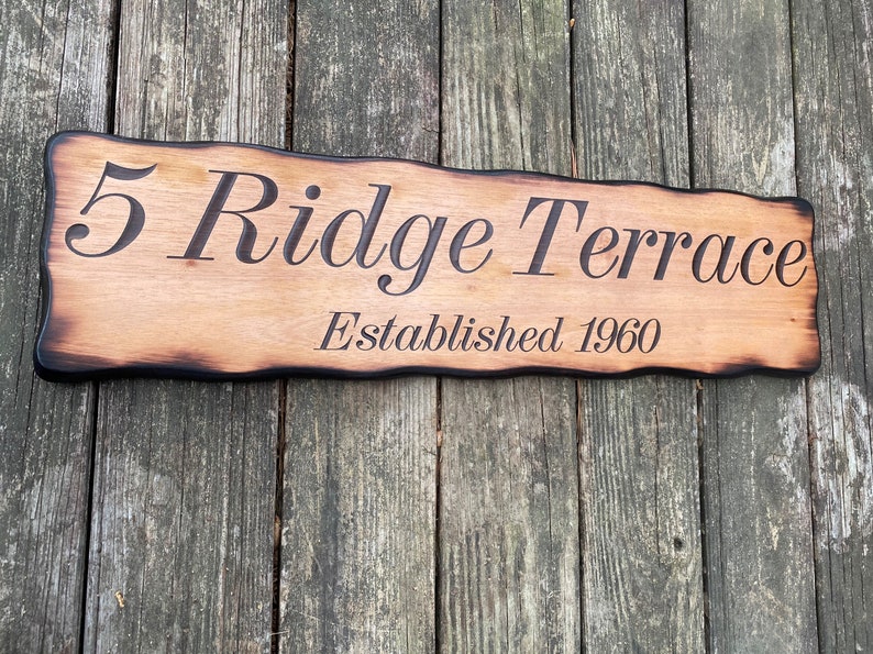 Personalized Rustic Driveway Address Sign, Engraved Western Wall Art ...