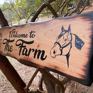 Personalized Ranch Driveway Sign - Outdoor Wood Western Ranch Sign ...