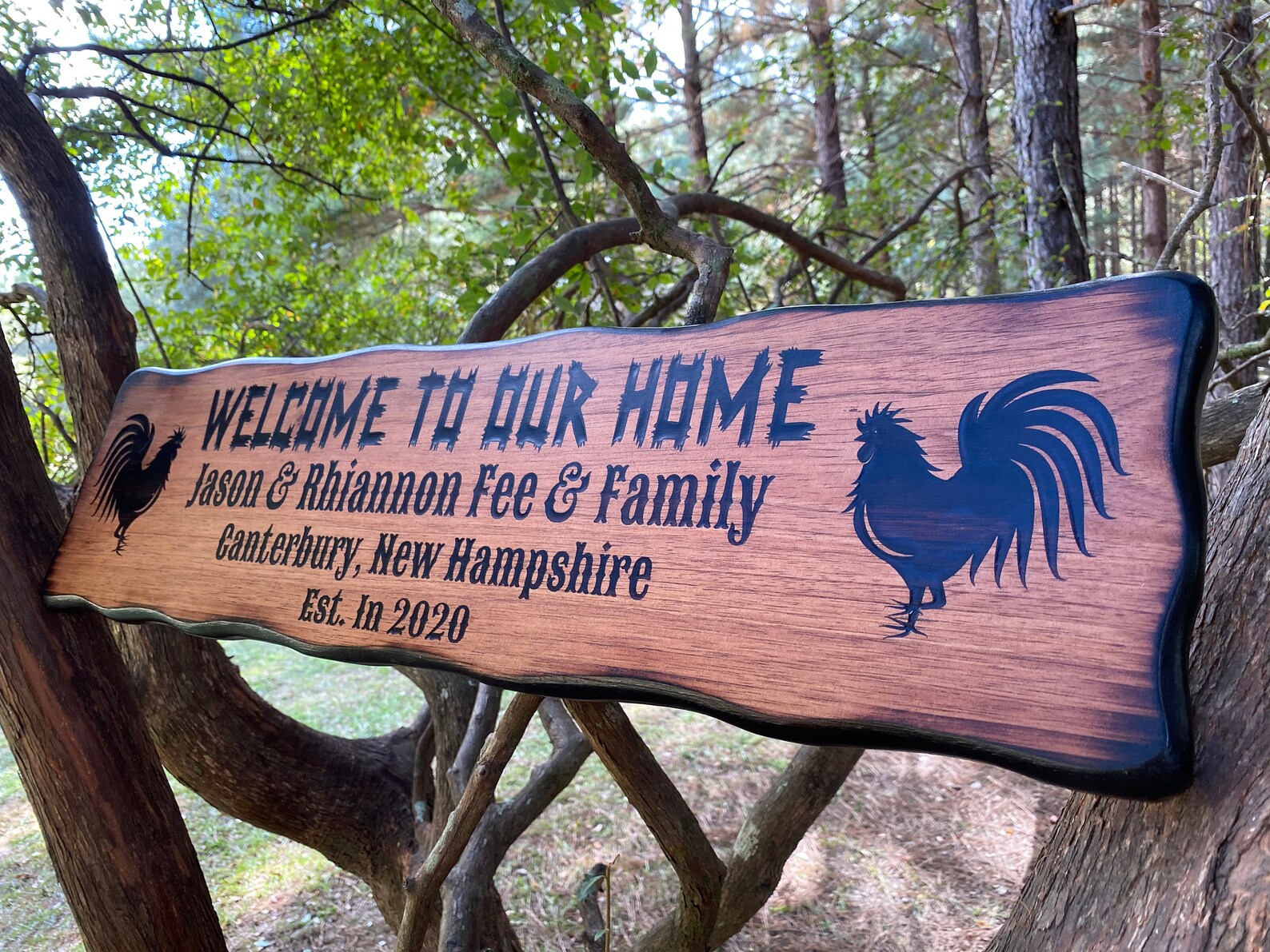 Custom Wood Chicken Coop Sign Decor, Large Outdoor Wood Chicken Farm ...
