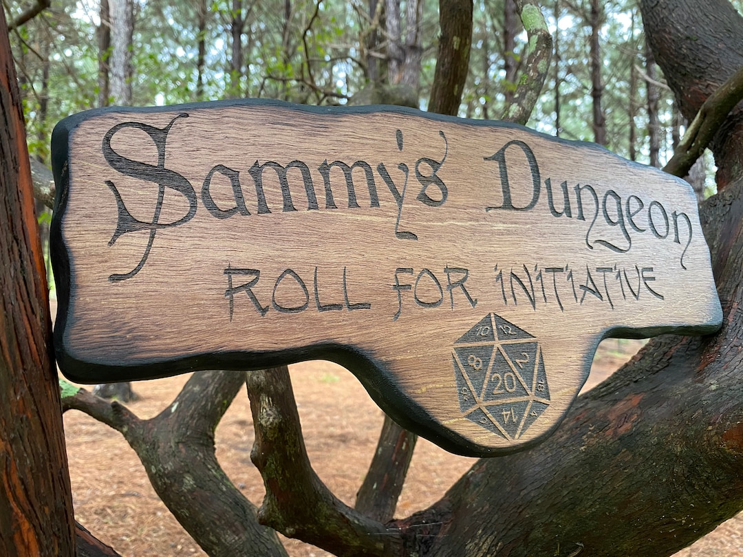 Dungeons and Dragons Gift Custom Dnd Sign Personalized Rustic Tavern ...