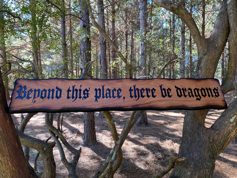 Personalized Dnd Wood Sign Medieval Wall Decor Dungeons - Etsy