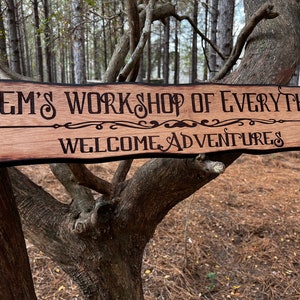 Custom Dnd Tavern Bar Sign - Engraved Wood Hanging Sign - Rustic ...