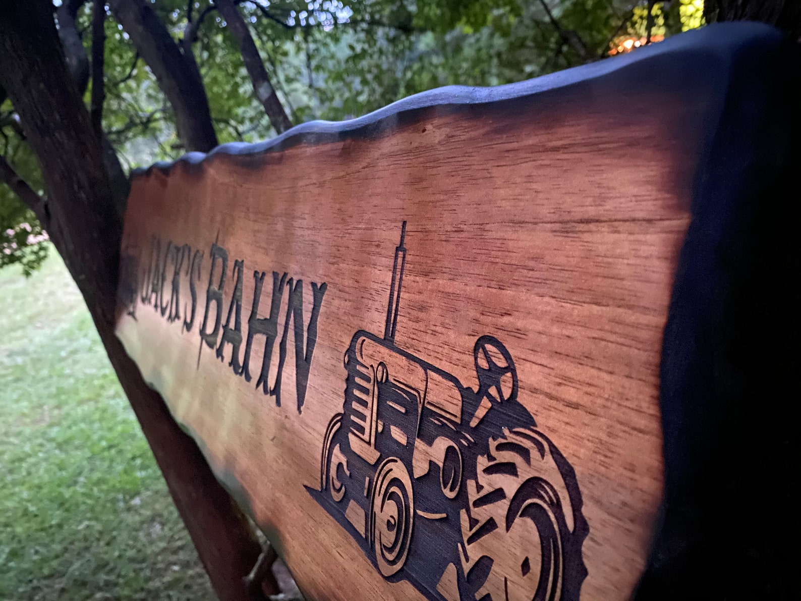 Farm House Tractor Wood Sign Outdoor Rustic Address Sign Western Farm ...