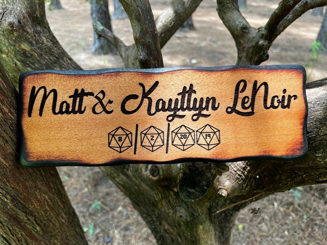 Personalized Dnd D20 Date Sign Custom Dungeons and Dragons - Etsy
