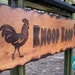 Large Outdoor Chicken Farm Sign, Oversized Garden Wood Personalized ...