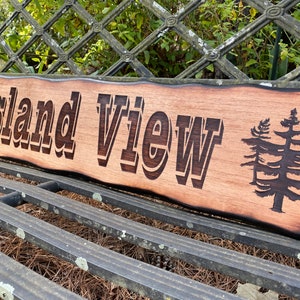 Rustic Tree Forest Wood Sign , Outdoor Custom Engraved Address, Cabin ...