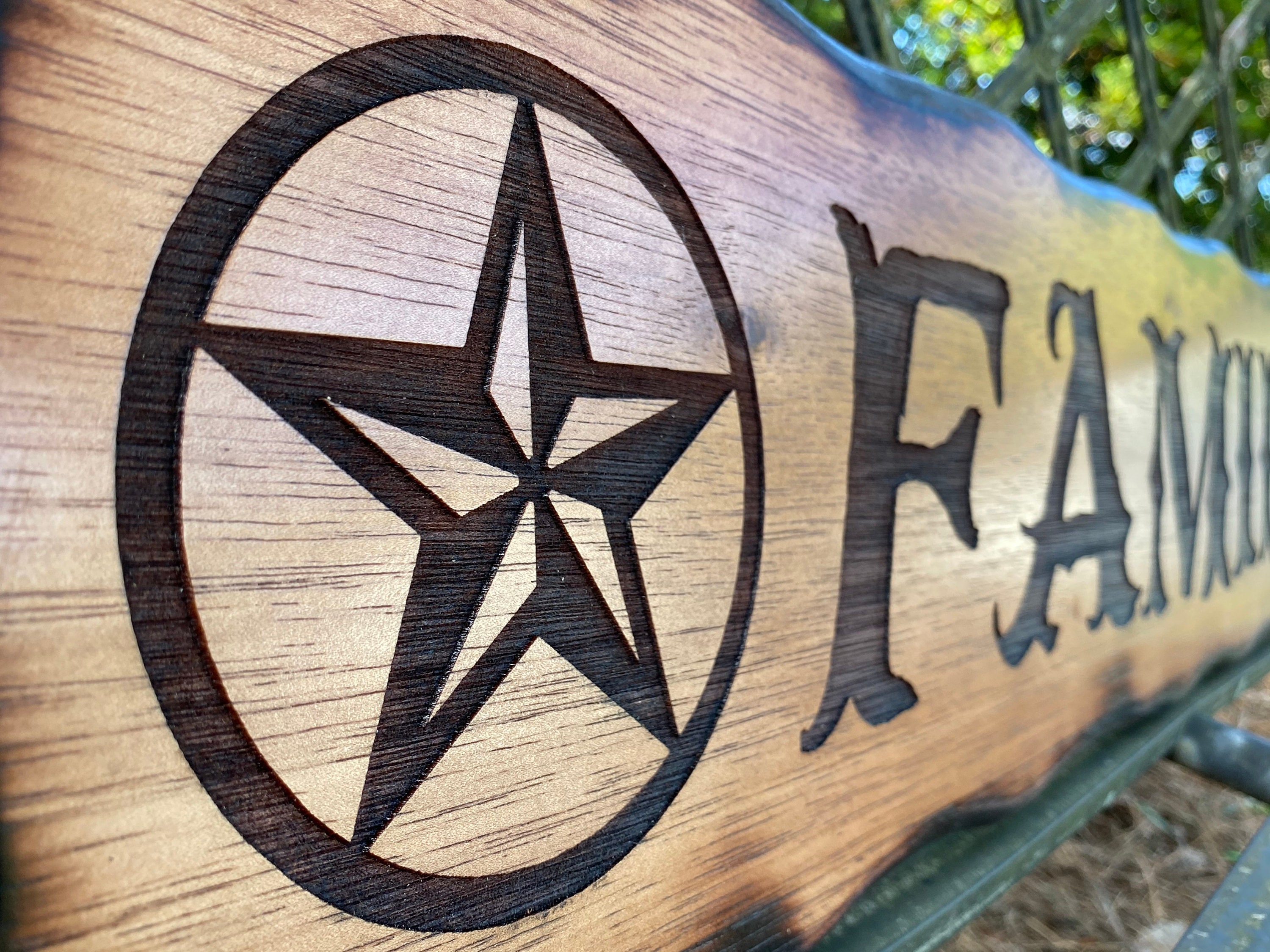Texas Star Outdoor Wood Sign Home Entrance Western - Etsy