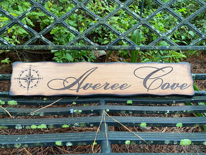 Personalized Nautical Compass Wood Signrustic Lake House Wall - Etsy