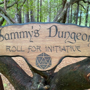 Dungeons and Dragons Gift - Custom Dnd Sign - Personalized Rustic ...