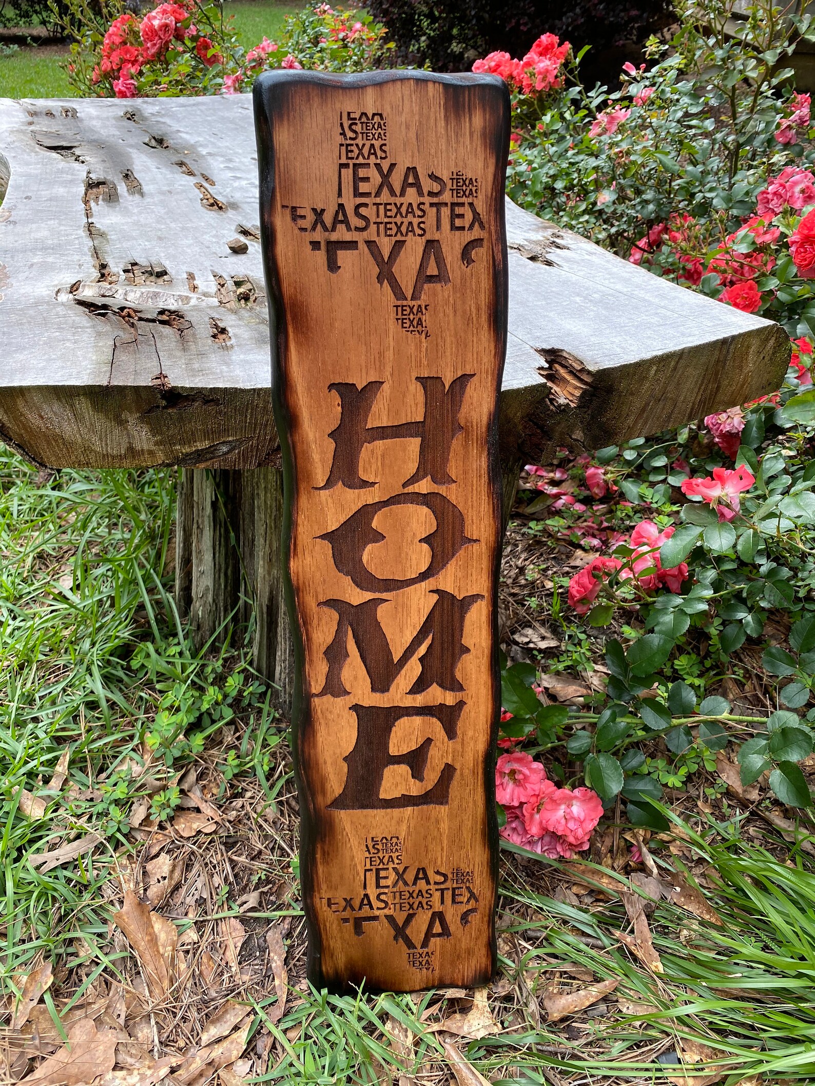 Outdoor Texas Welcome Sign - Home Entrance - Family Name - Carved ...