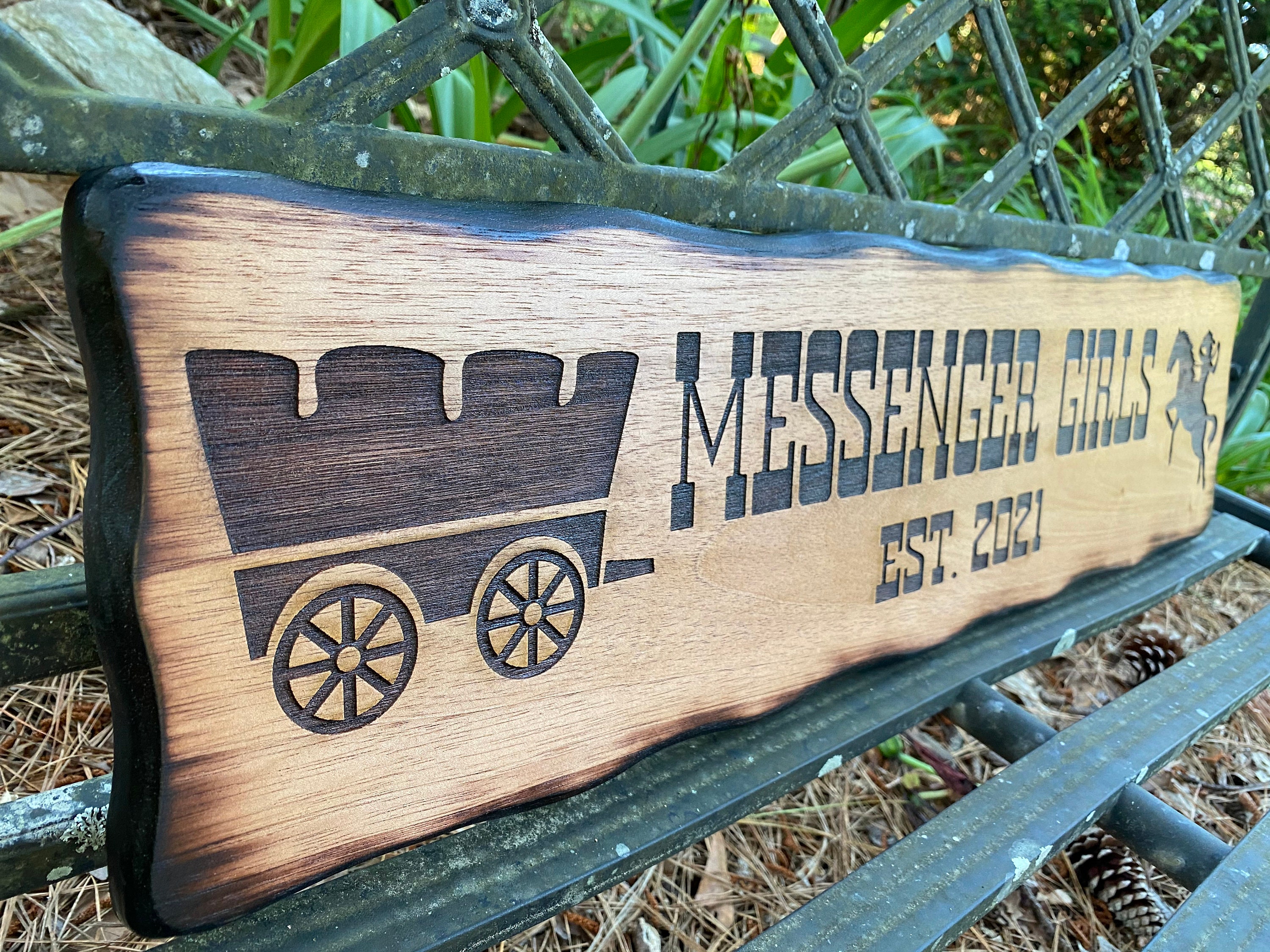 Western Wood Horse Ranch Sign - Outdoor Custom Rustic Horse House Decor ...