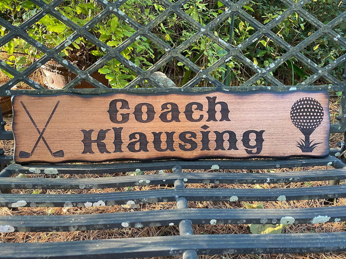 Wood Outdoor Golfing Wood Sign Personalized Golf Club and | Etsy