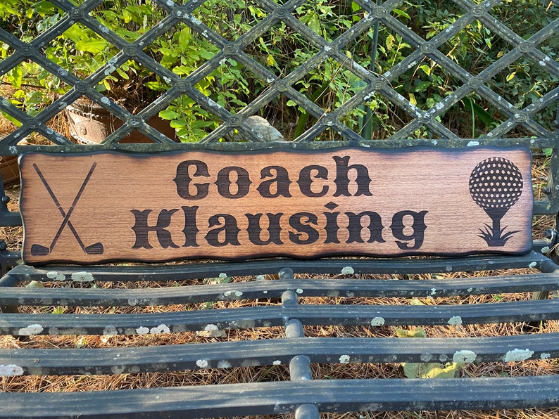 Wood Outdoor Golfing Wood Sign, Personalized Golf Club and Ball Wall ...