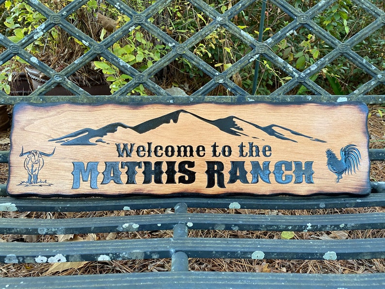 Personalized Rustic Mountain Wood Sign Home Wall Art Rustic - Etsy