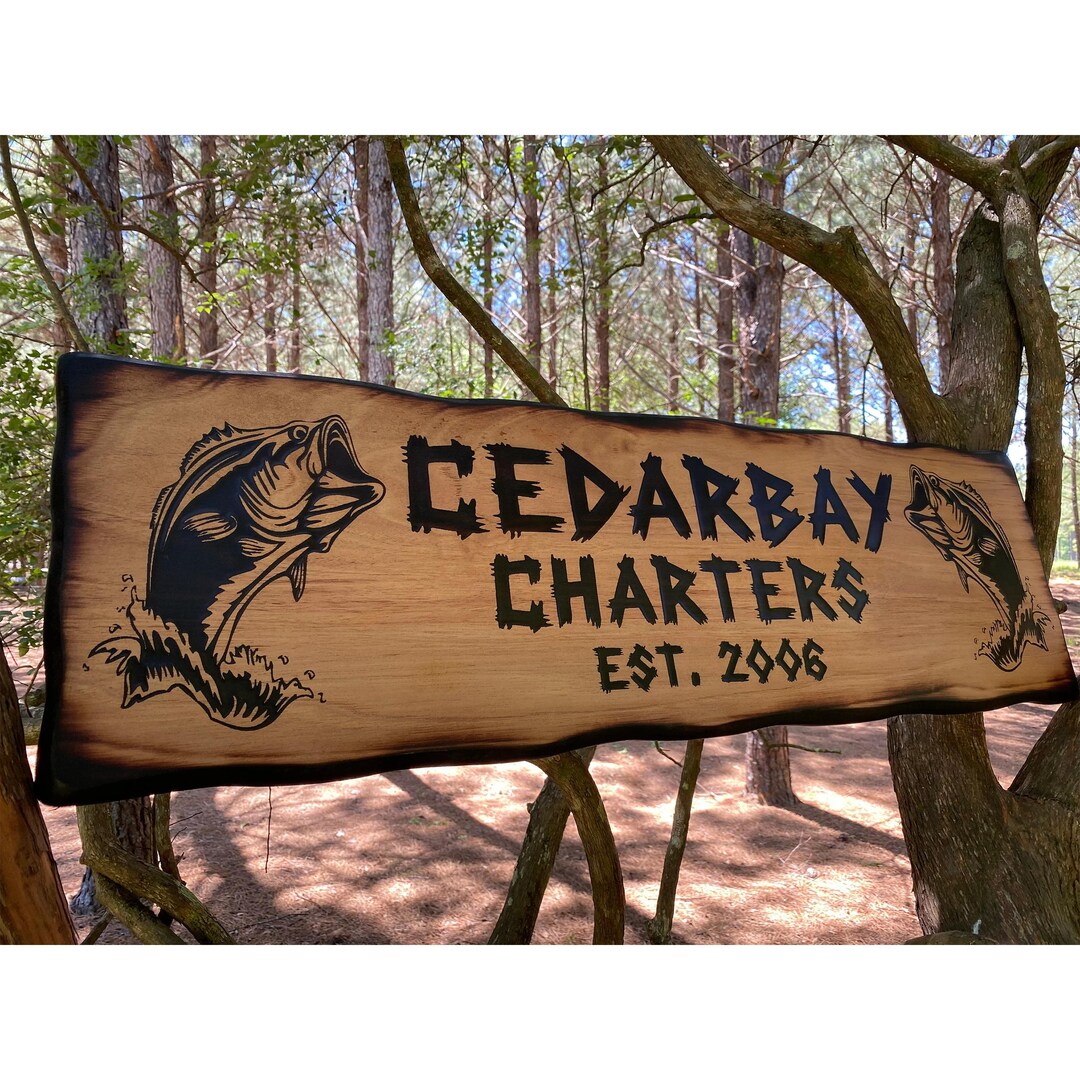 Personalized Outdoor Fisherman Gift Sign, Wood Fish Wall Decor, Custom ...