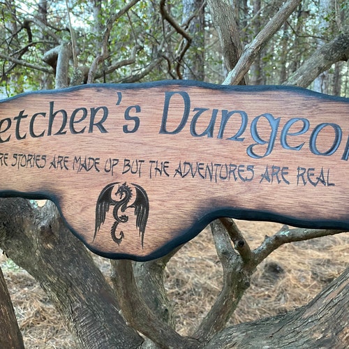 Dnd Dragon Decor Sign Dungeon Master Gift Dungeons and - Etsy