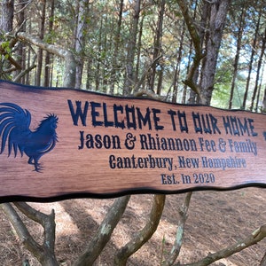 Custom Wood Chicken Coop Sign Decor, Large Outdoor Wood Chicken Farm ...