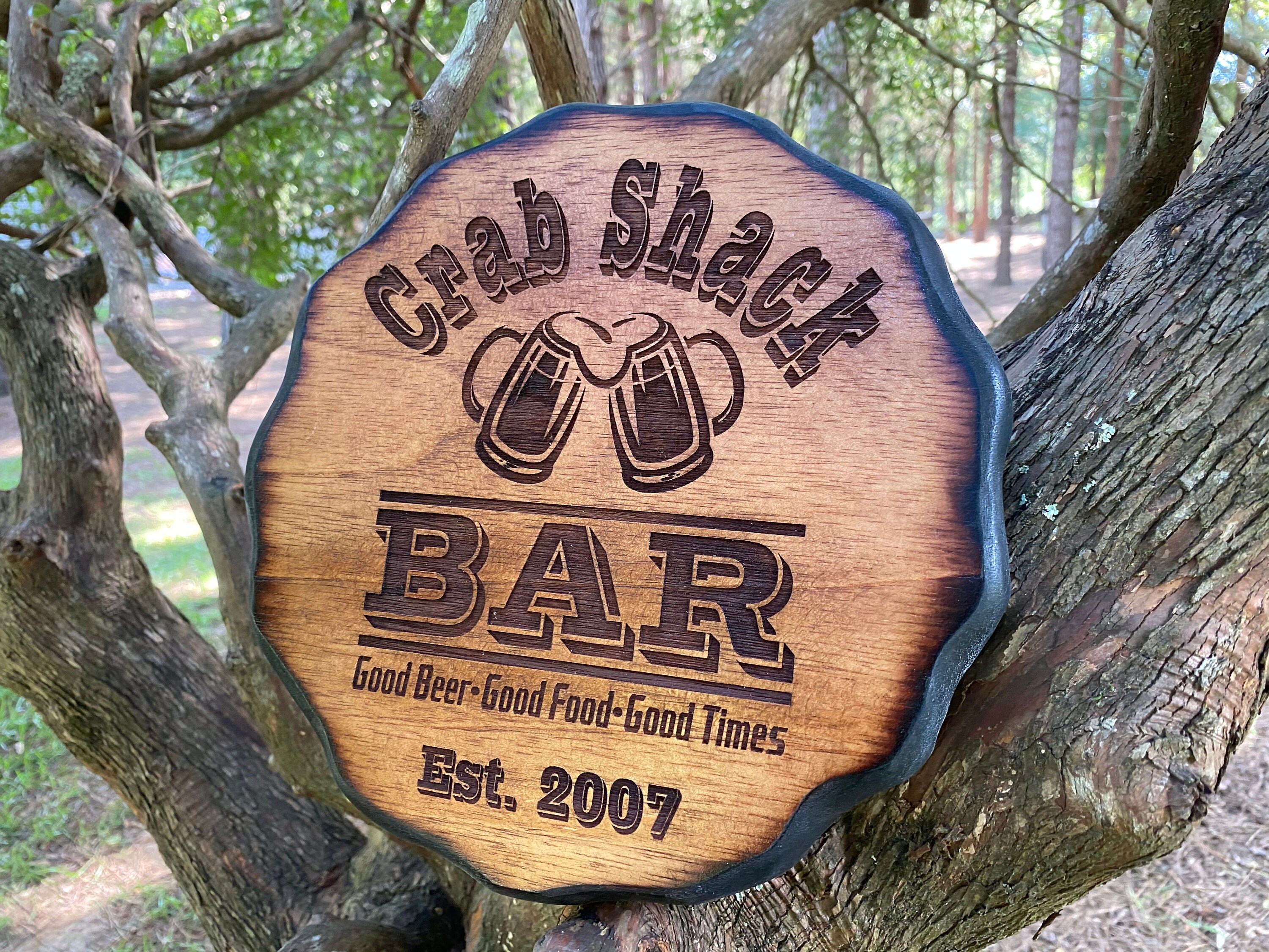 Personalized Bar Grill Round Sign Custom Circle Man Cave | Etsy