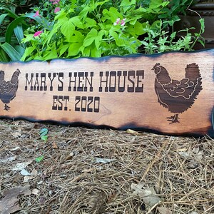 Personalized Chicken Farm Sign Decor, Large Outdoor Wood Chicken Coop ...