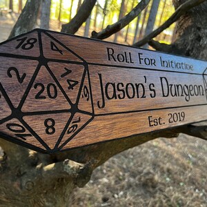 Custom Dnd D20 Dungeon Sign - Personalized Dungeons and Dragons Tavern ...
