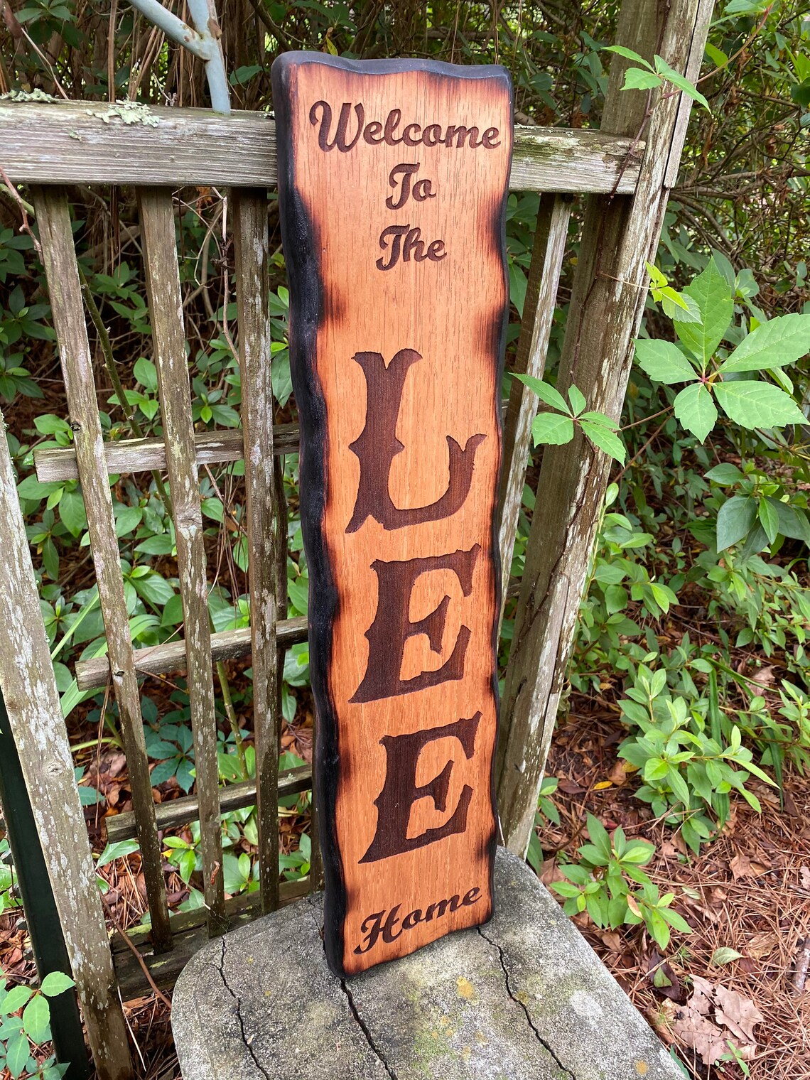 Western Home Entrance Welcome Sign Outdoor Wood Family Name | Etsy