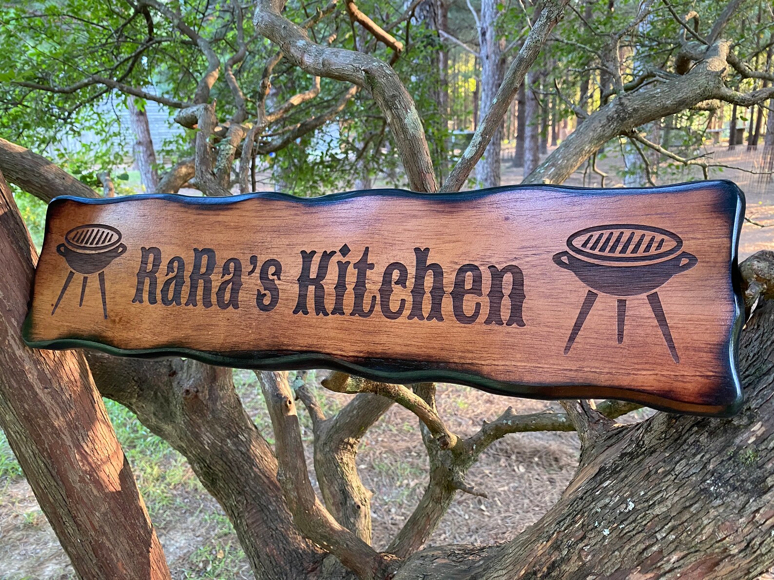 Personalized Bar and Grill Sign Custom Rustic Deck Wood - Etsy