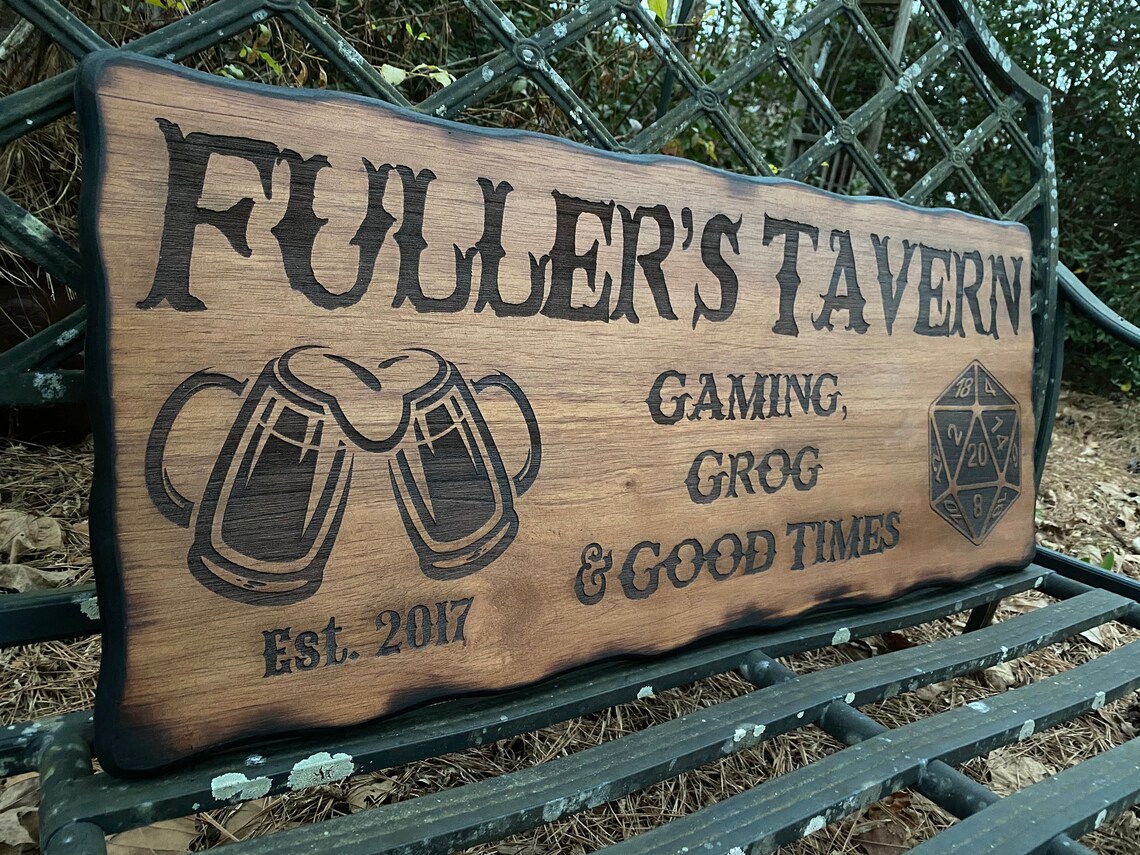 Personalized Dnd Tavern Sign Dungeons and Dragons Dungeon | Etsy