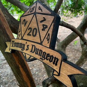 D20 Dungeons and Dragons Sign - Personalized Dnd Tavern Sign - Roll for ...