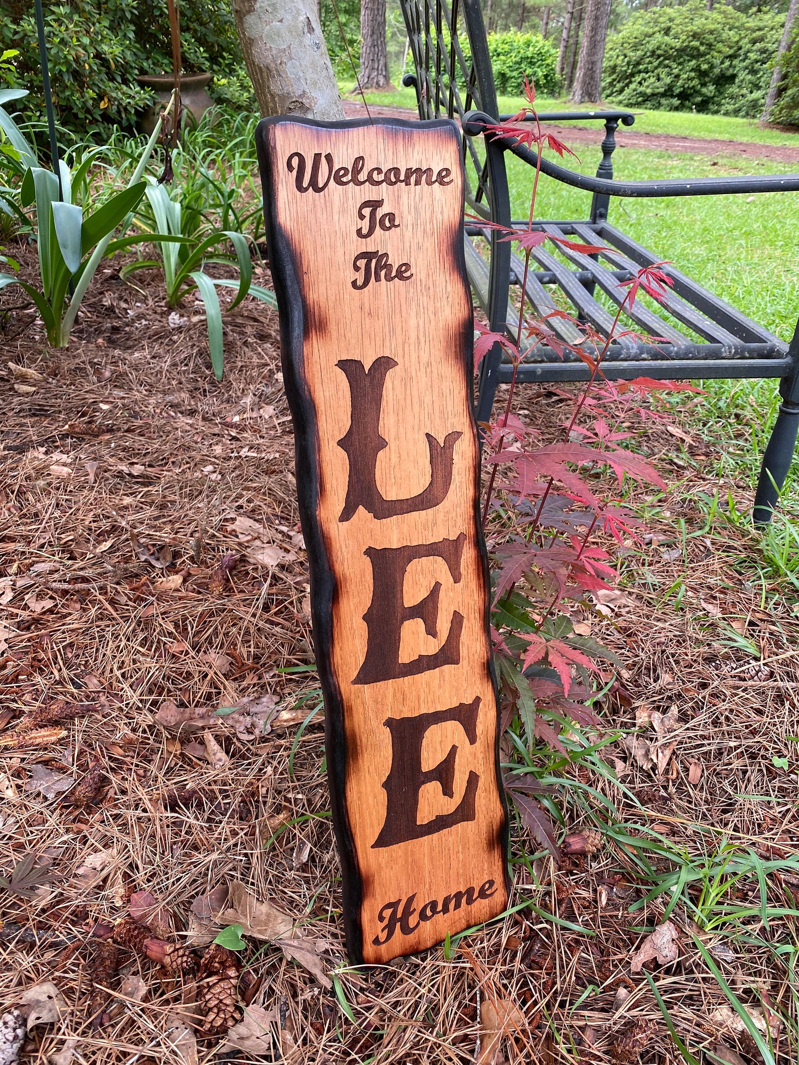 Western Home Entrance Welcome Sign Outdoor Wood Family Name | Etsy