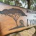 Custom Wood Lion Sign, Personalized Outdoor Wood Sign, Rustic Driveway ...