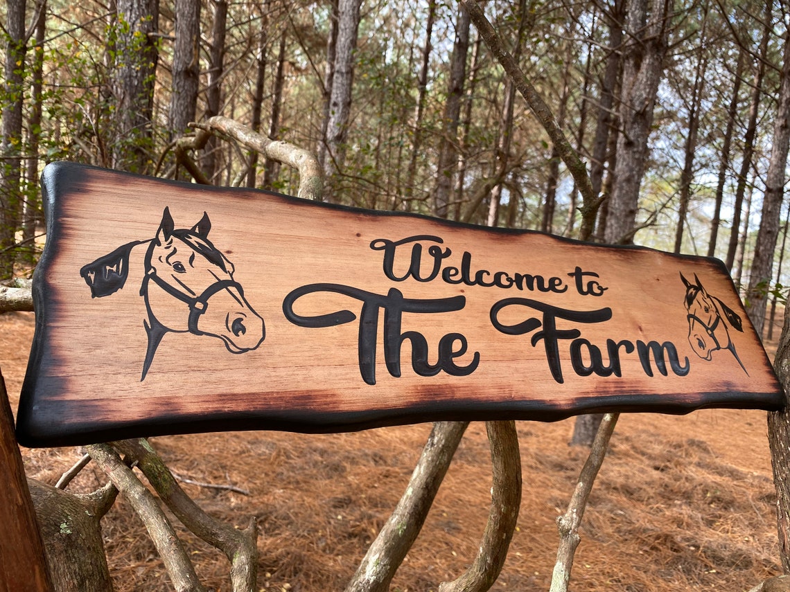 Personalized Ranch Driveway Sign - Outdoor Wood Western Ranch Sign ...