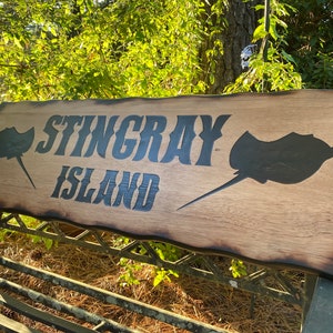 Outdoor Wood Stingray Wall Decor ,large Beach House Sign, Oceanic ...