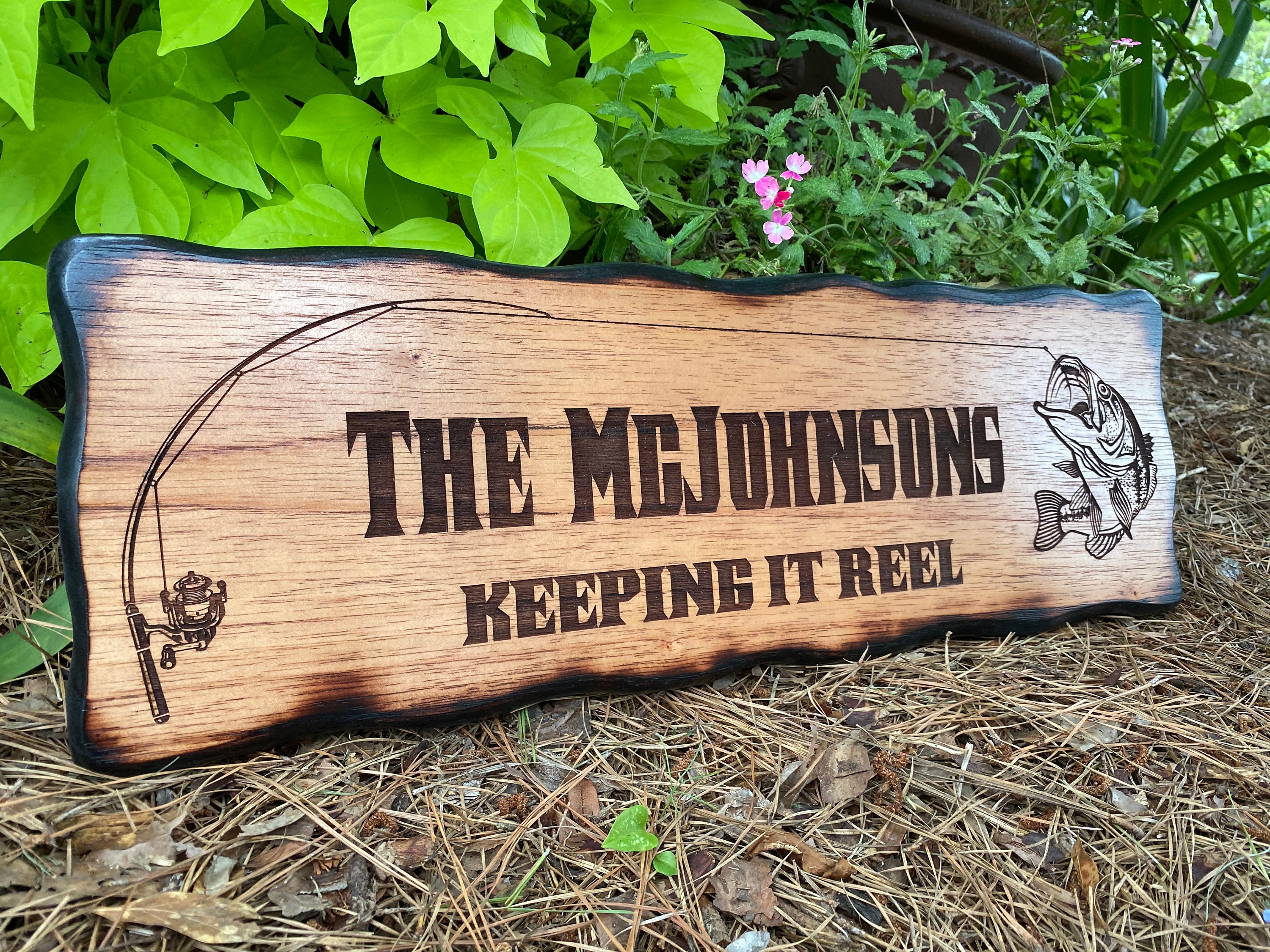 Custom Wood Lake House Sign, Outdoor, Personalized Fishing Cabin Decor ...